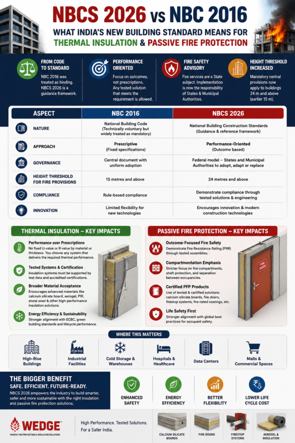 NBCS 2026 vs NBC 2016: India's New Fire & Insulation Rules